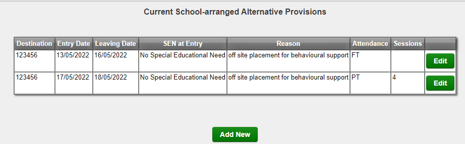 Record and Report on School Arranged Alternative Provision – ScholarPack