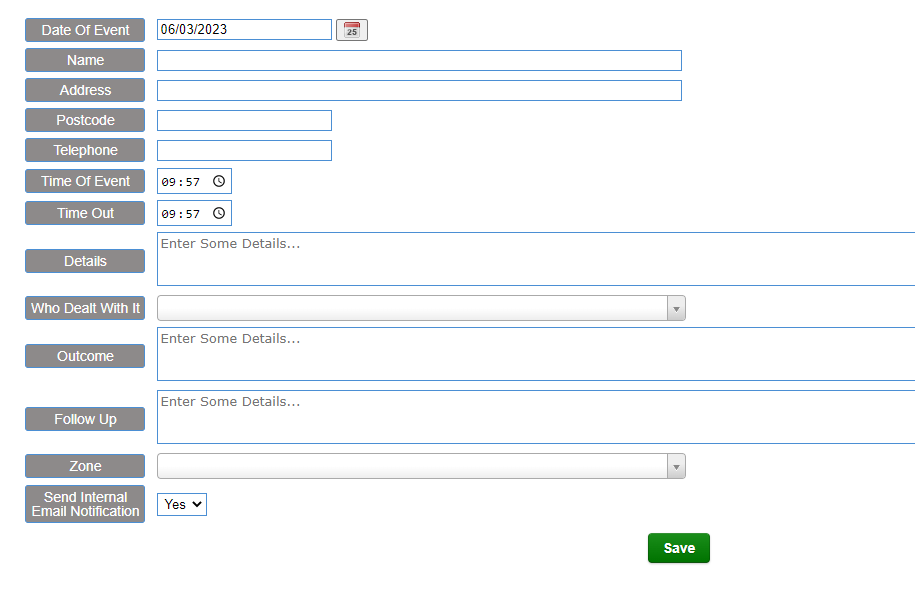 Recording a Visitor Accident or First Aid – ScholarPack
